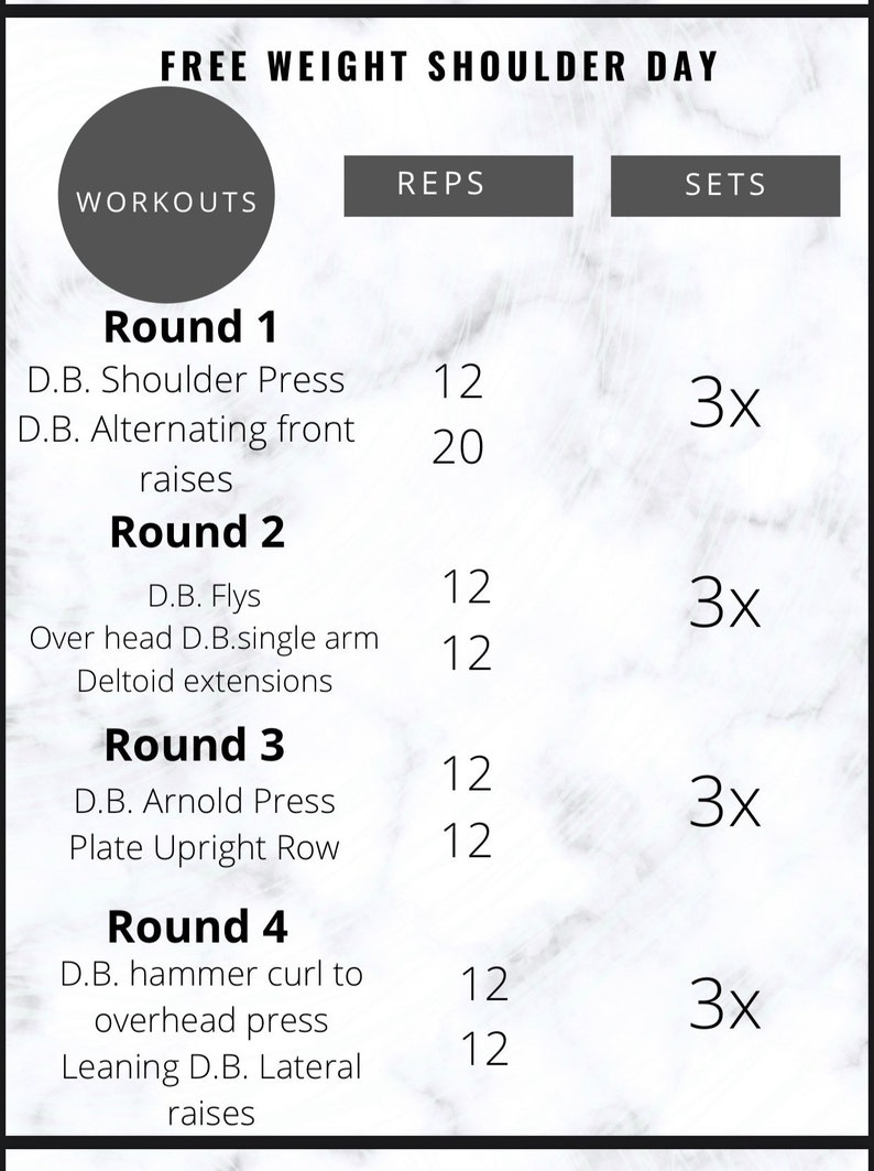 28 Days of Gym Workouts for You - Etsy