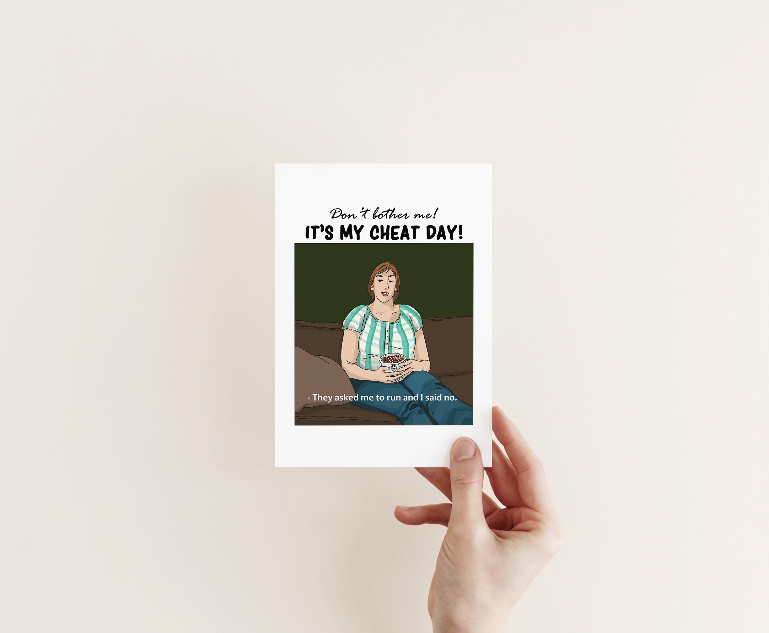 INSTANT Download, PRINTABLE Card | Cheat Day Card, Don't Bother Me, It ...