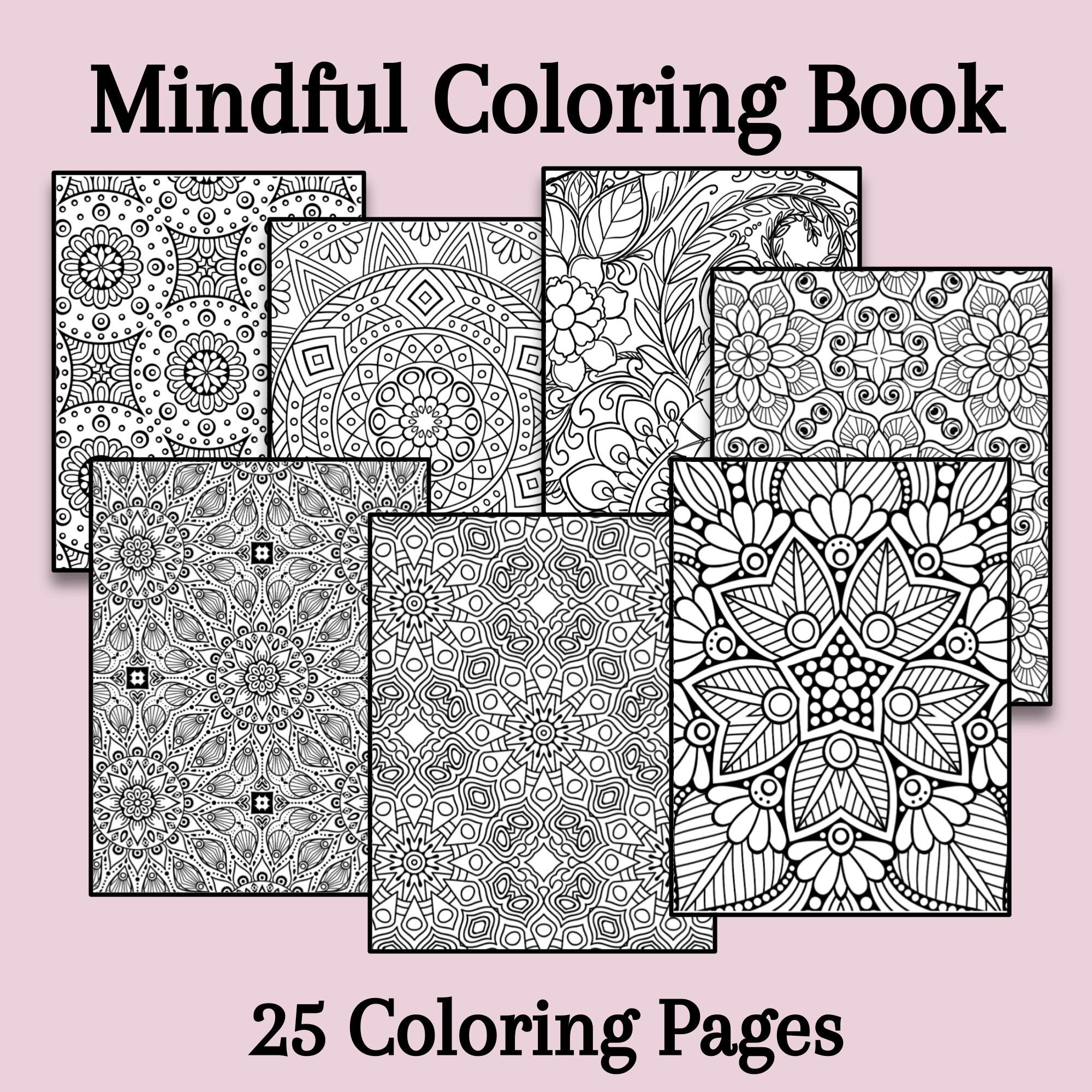 Inspire Relaxation With This Mindful Adult Coloring Book - Etsy New Zealand