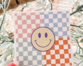 Black and White Checkered Heart, Retro Sticker, Cute Sticker, Heart ...