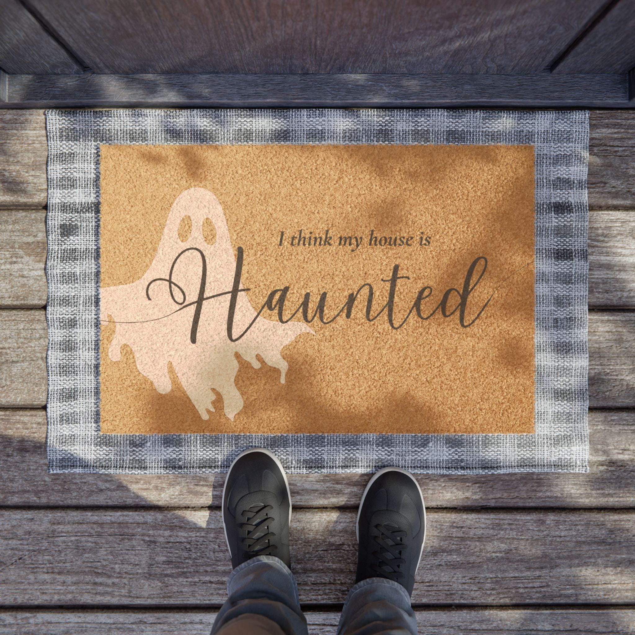 Halloween Doormat, Haunted House Entrance Rug, Ghost Welcome Mat, Scary ...