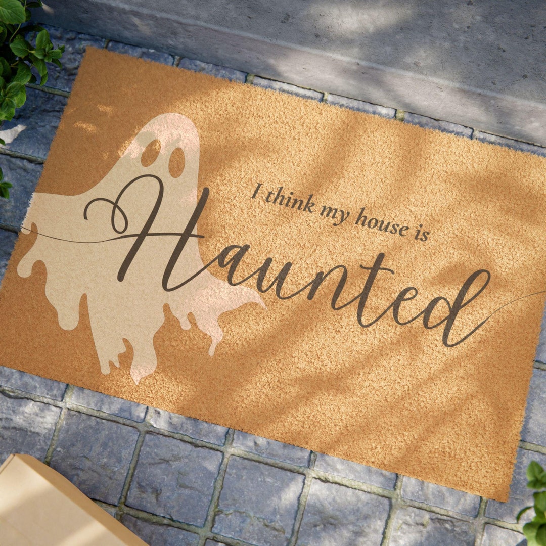 Halloween Doormat, Haunted House Entrance Rug, Ghost Welcome Mat, Scary ...