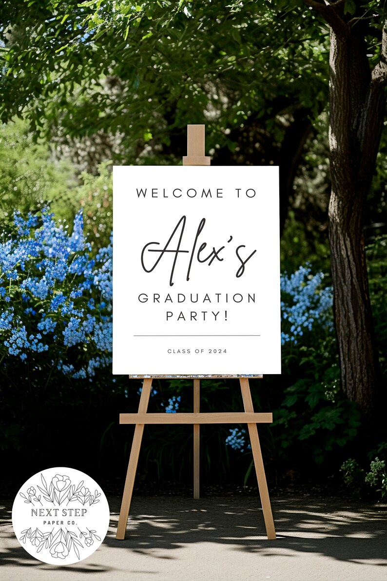 Graduation Welcome Sign Template | Editable Digital Download - Etsy