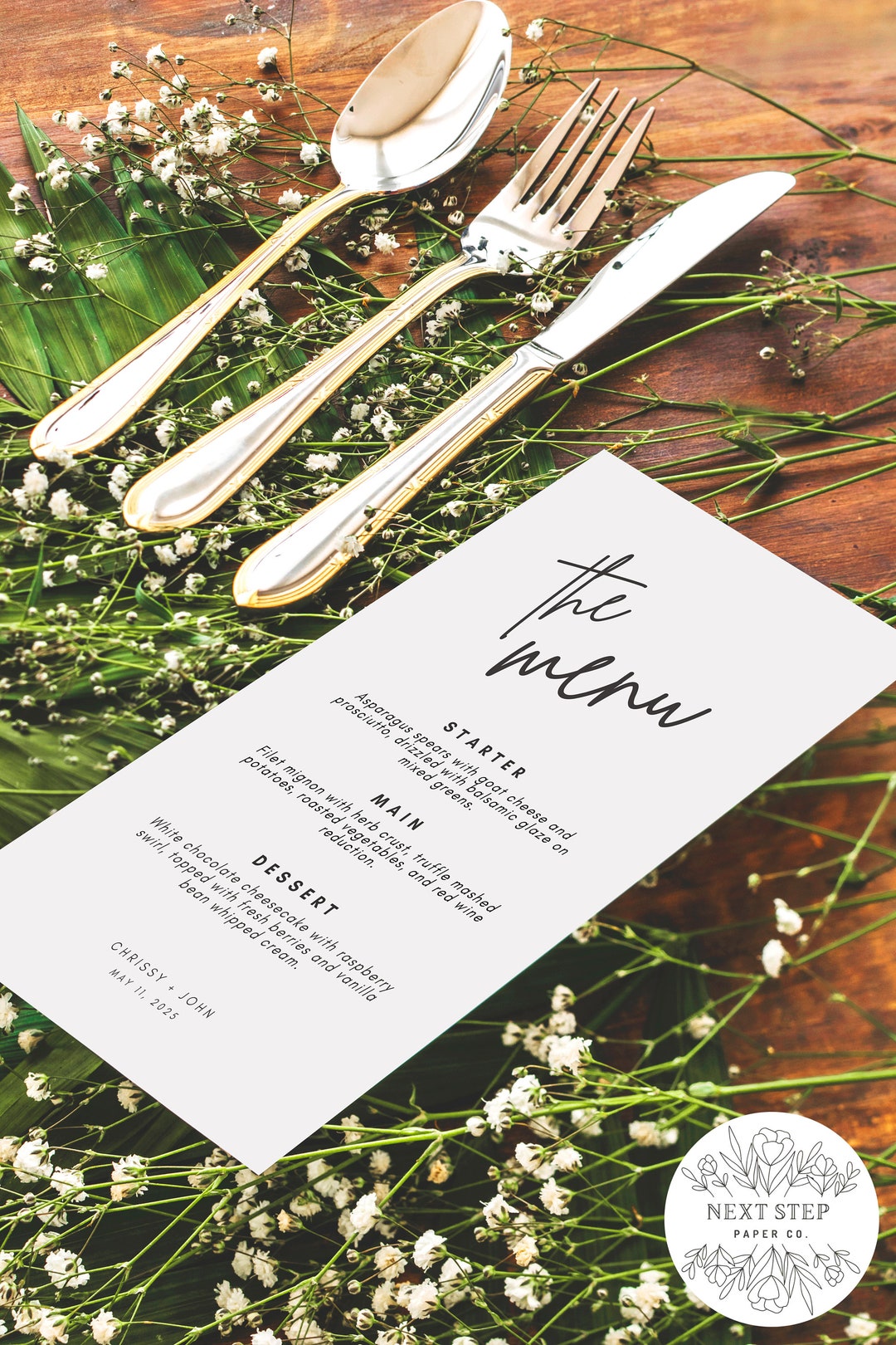 The Chrissy | Menu Template | Editable Digital Download - Etsy