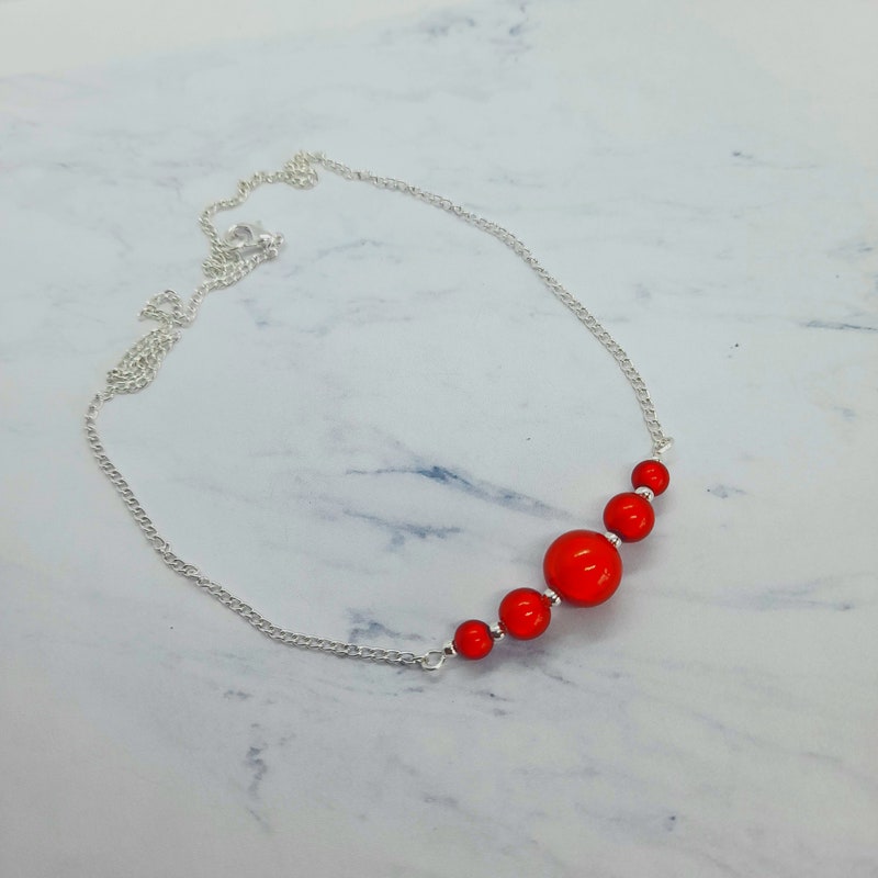 Red Necklace - Etsy UK