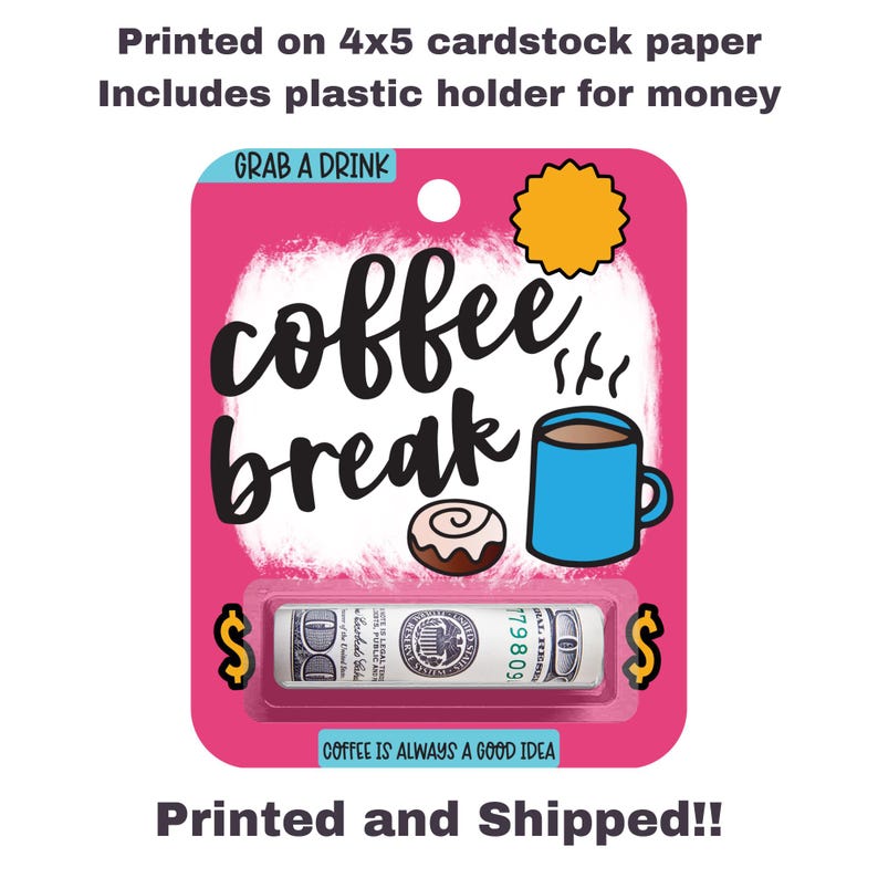 Coffee Break - Money Gift Card | Coffee Lovers | Appreciation Gift ...
