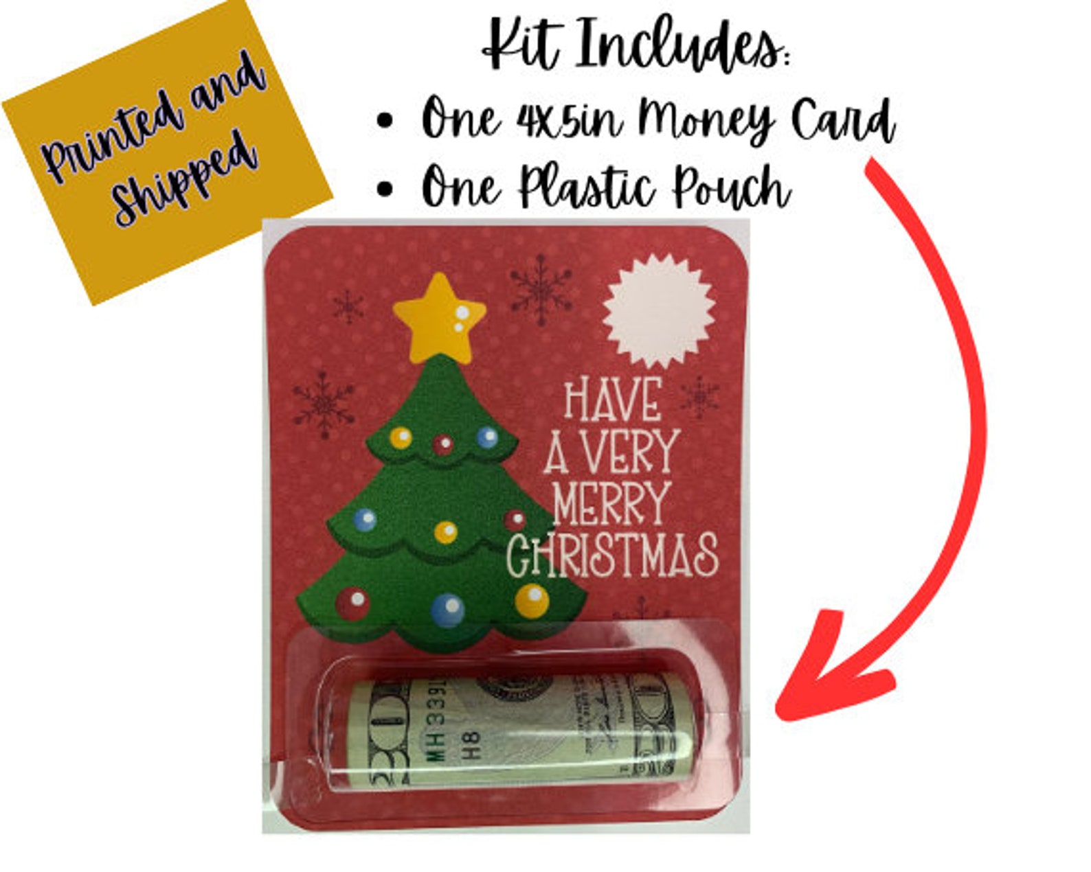 Have a Very Merry Christmas Money Card Christmas Gift Money - Etsy