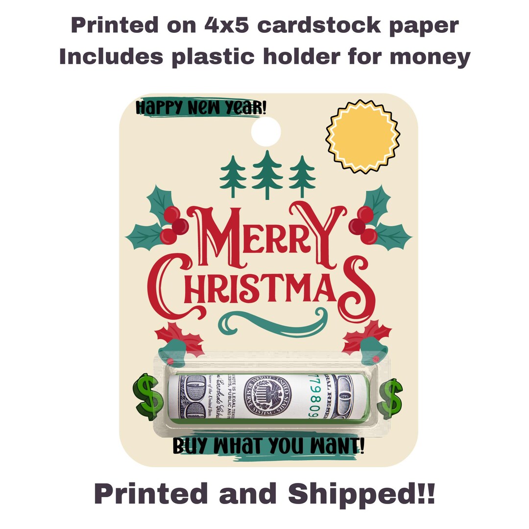 Merry Christmas Money Card | Christmas Gift Money | Christmas Tree ...