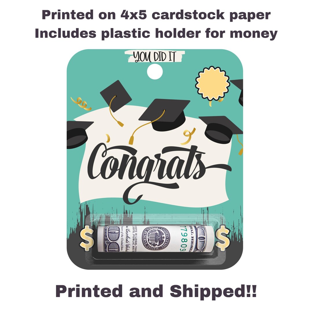 Congrats | Graduation Money Card | Graduation Gift | Money Card | High ...