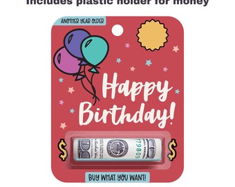 Happy Birthday Money Card Holder - Etsy