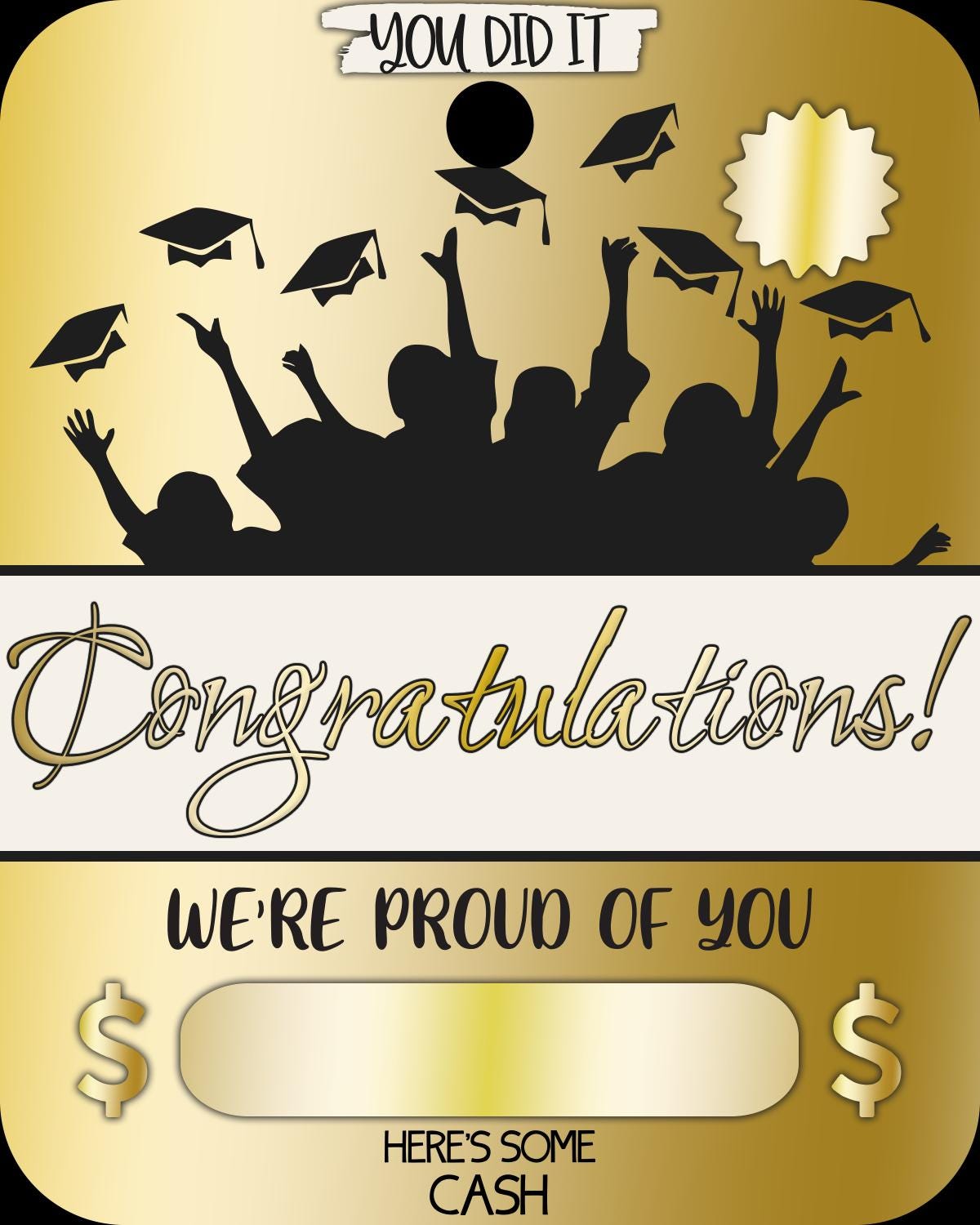 Congratulations Money Card | Graduation Gift | Money Card | High School ...
