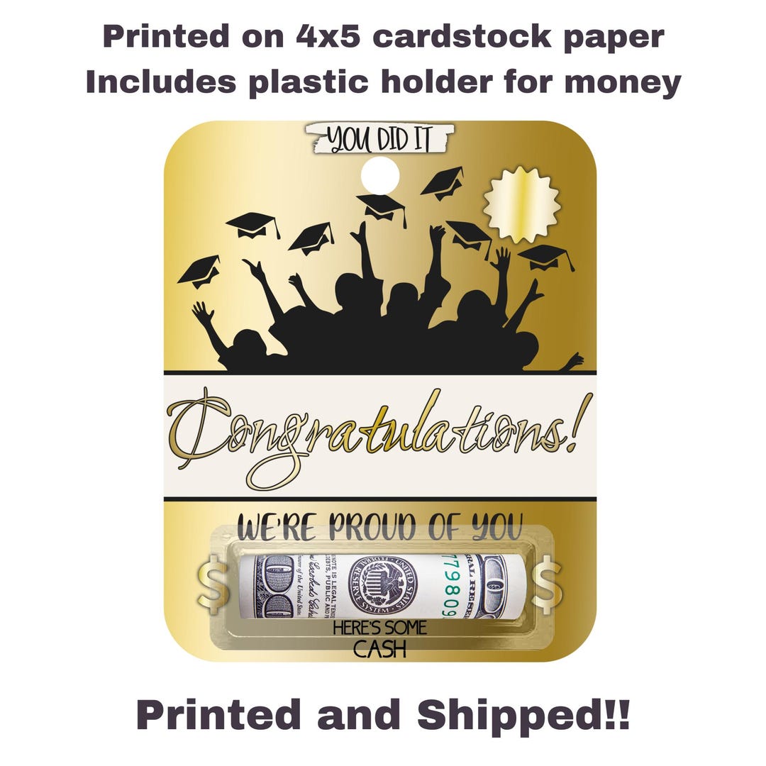 Congratulations Money Card | Graduation Gift | Money Card | High School ...