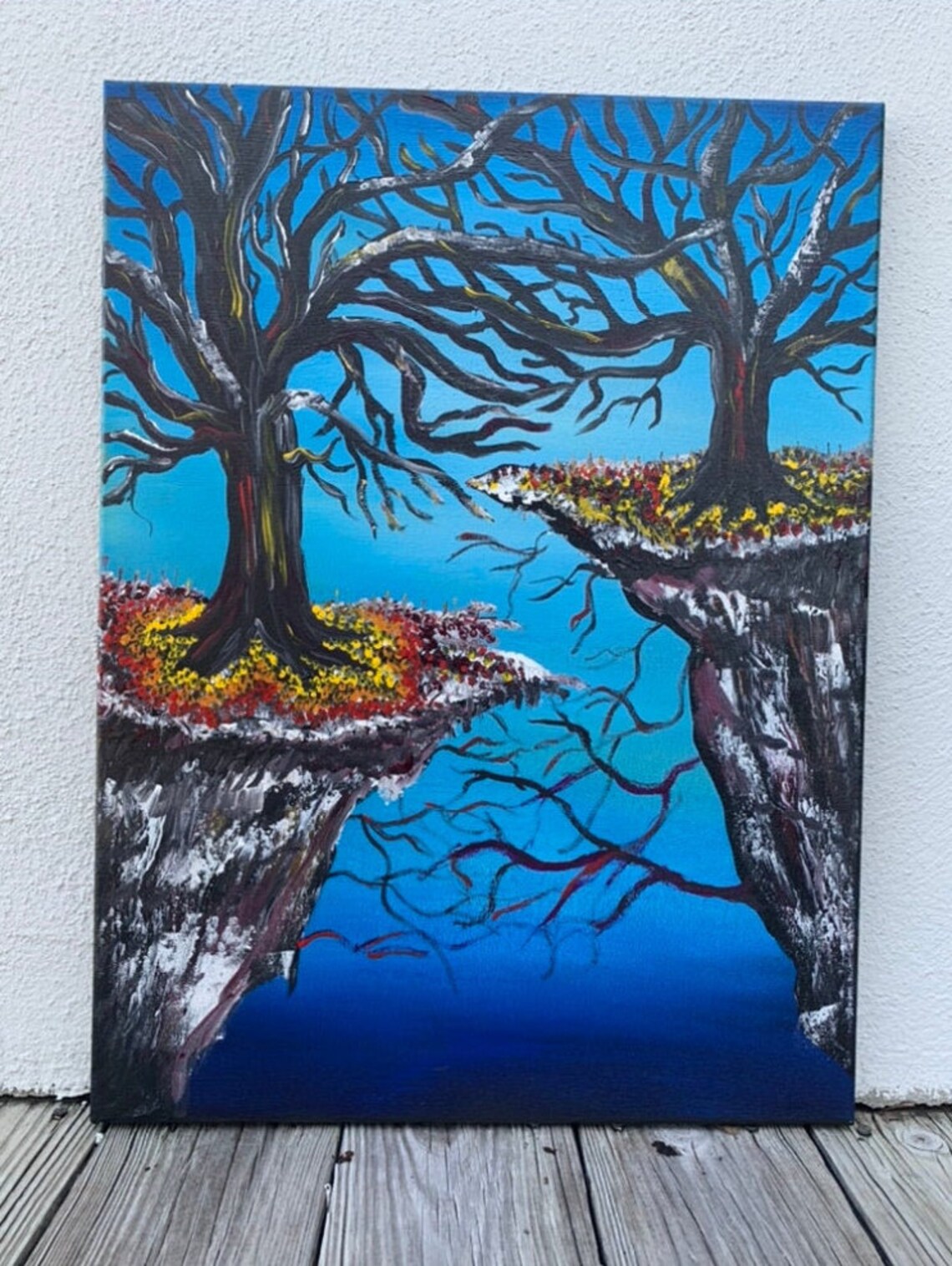 Twisted Trees 18x24 Acrylic Landscape Painting - Etsy
