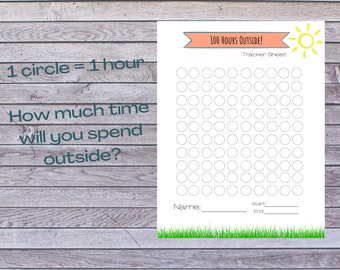 1000 Hours Outside Chart - Etsy