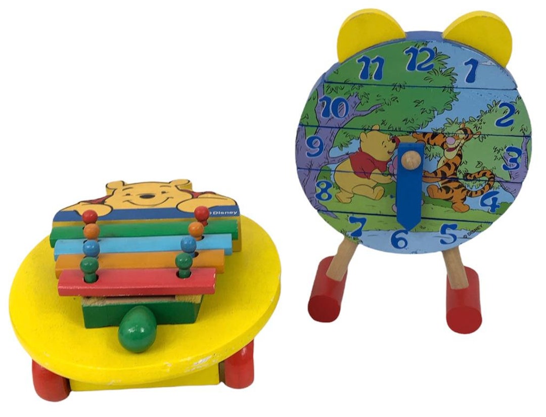 Winnie the Pooh Xylophone Wooden Clock Toys AUC5169 - Etsy