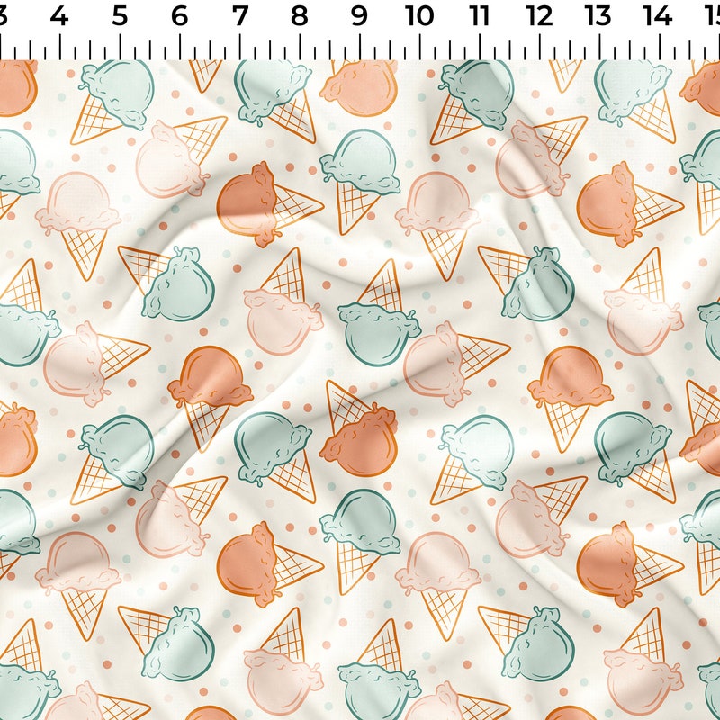 Ice Cream Fabric - Etsy