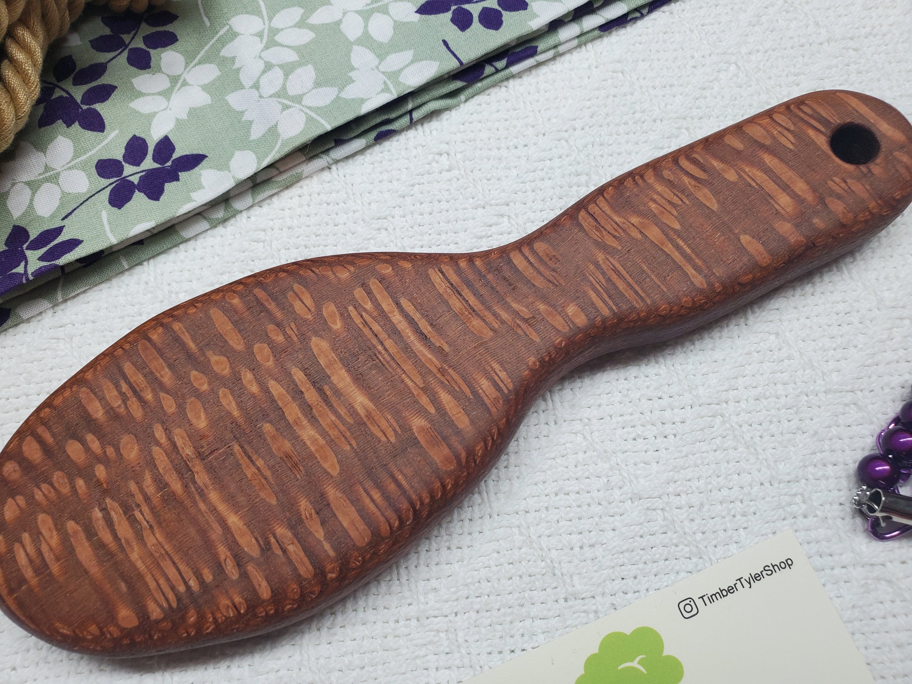 Leopardwood hairbrush Spanking Paddle for Domestic Discipline and BDSM ...