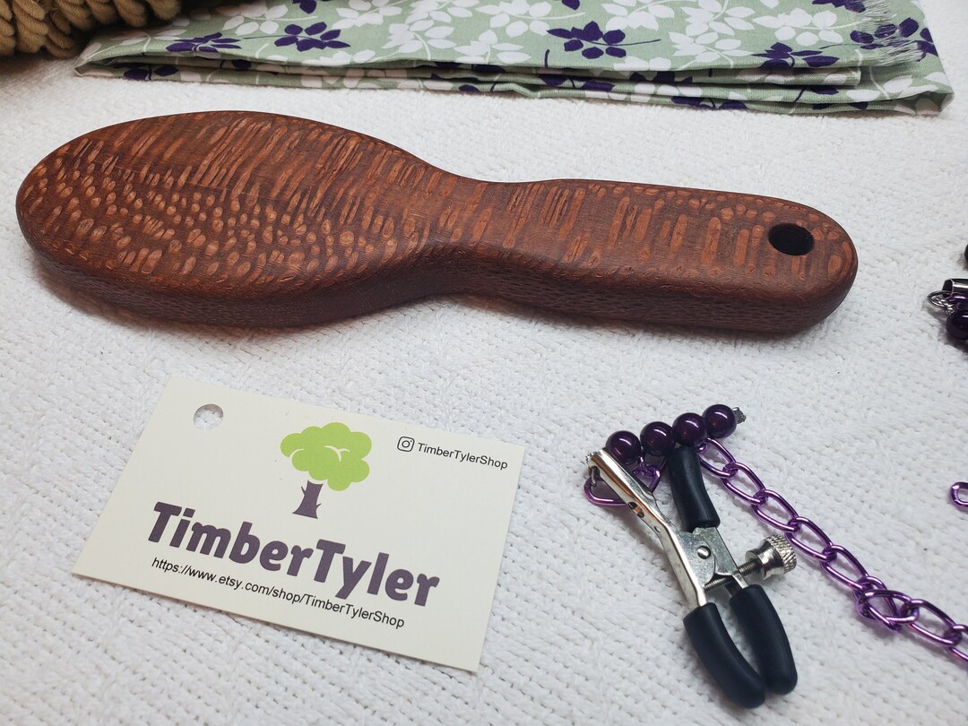 Leopardwood "hairbrush" Spanking Paddle for Domestic Discipline and ...