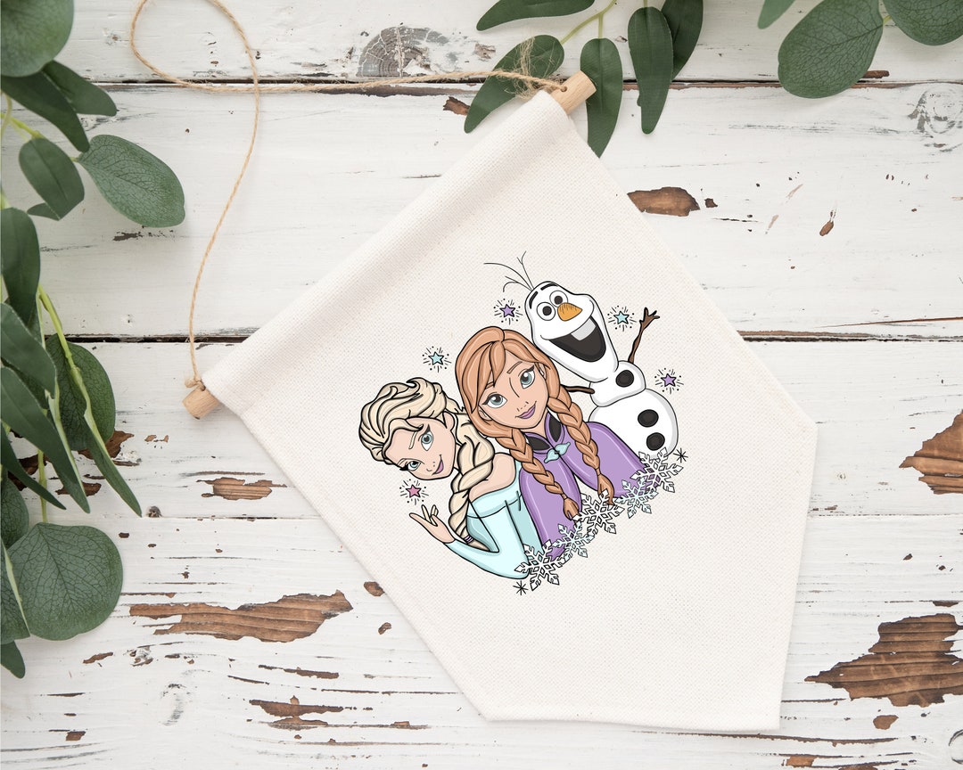 Personalised Frozen Bedroom Hanging Sign Childrens Bedroom Olaf Pennant ...
