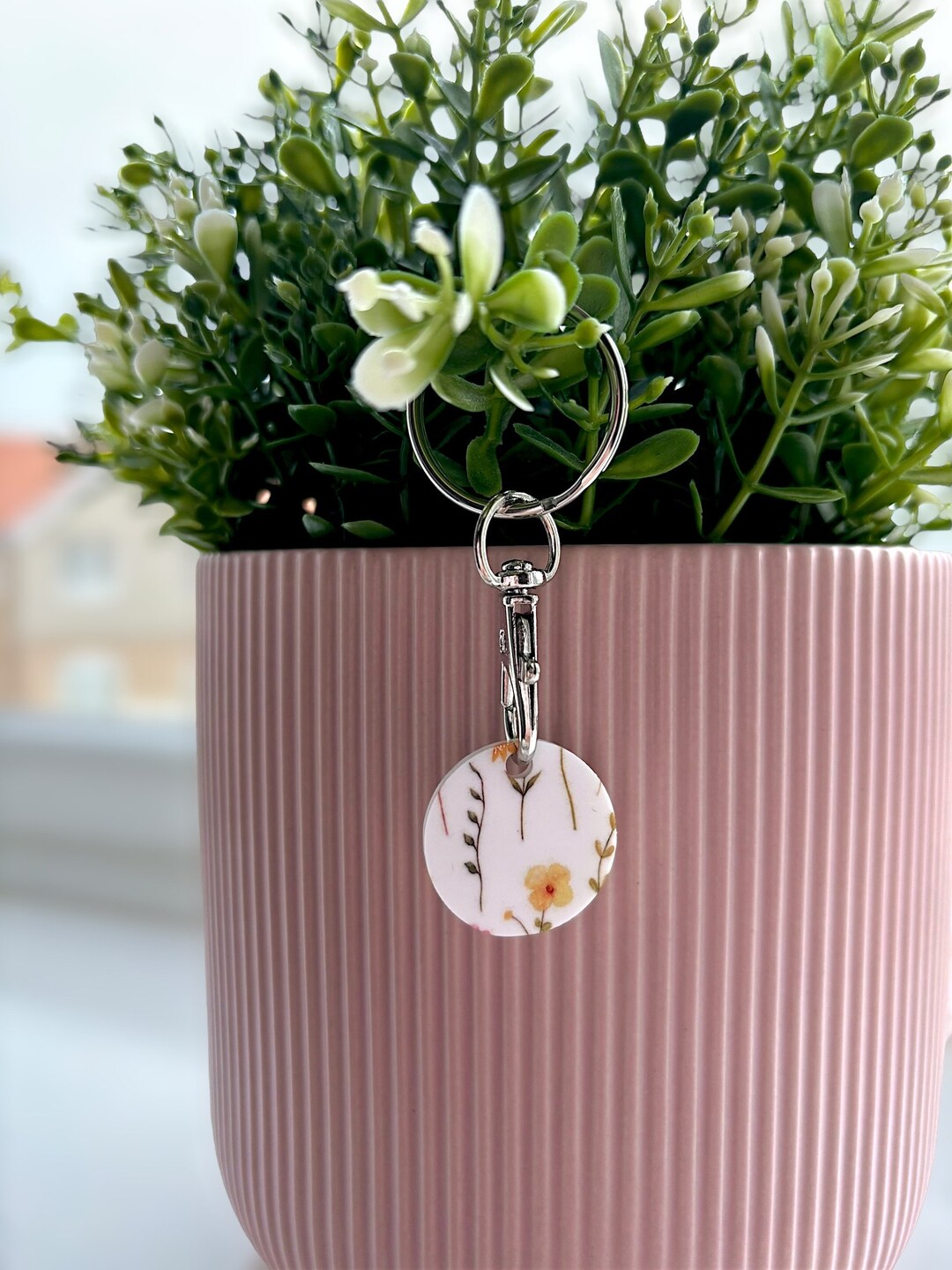 Floral Acrylic Trolley Token Trolley Coin Trolley Token Personalised ...