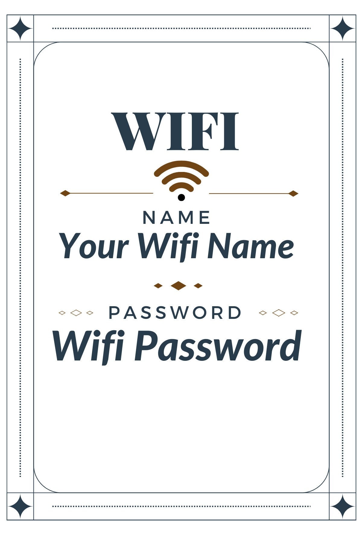 Wifi Password Print for 4x6 Picture Frame - Etsy