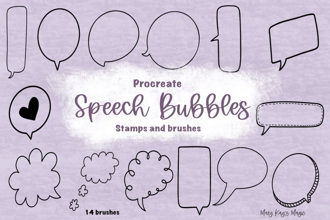 Procreate Speech Bubbles-stamps and Brushes - Etsy UK