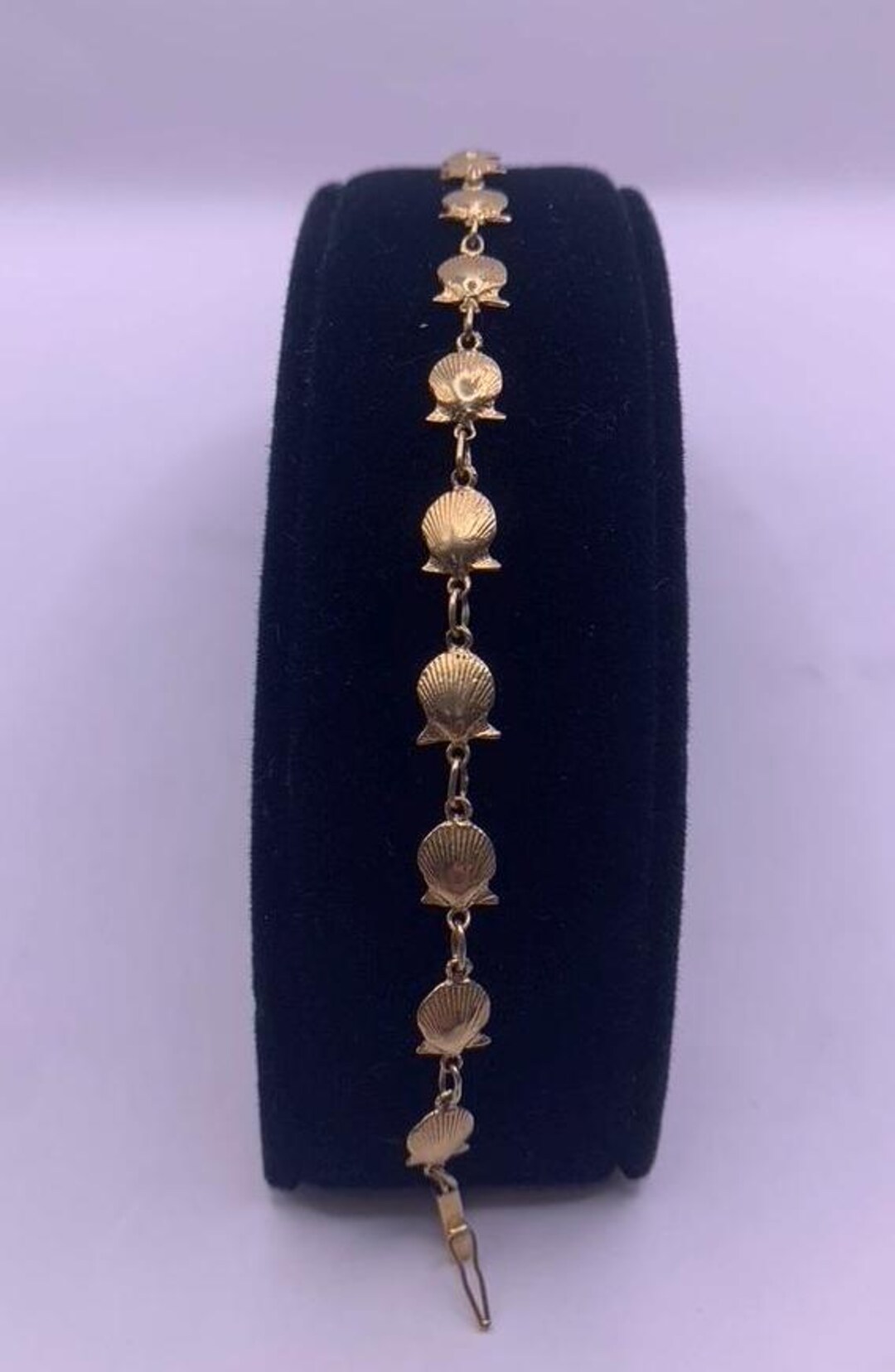 14k Gold Shell Link Bracelet - Etsy