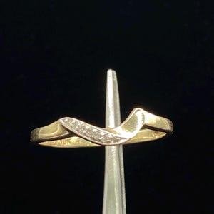 10K Yellow/white Gold Diamond Two Piece Ring Set 3.5GR - Etsy