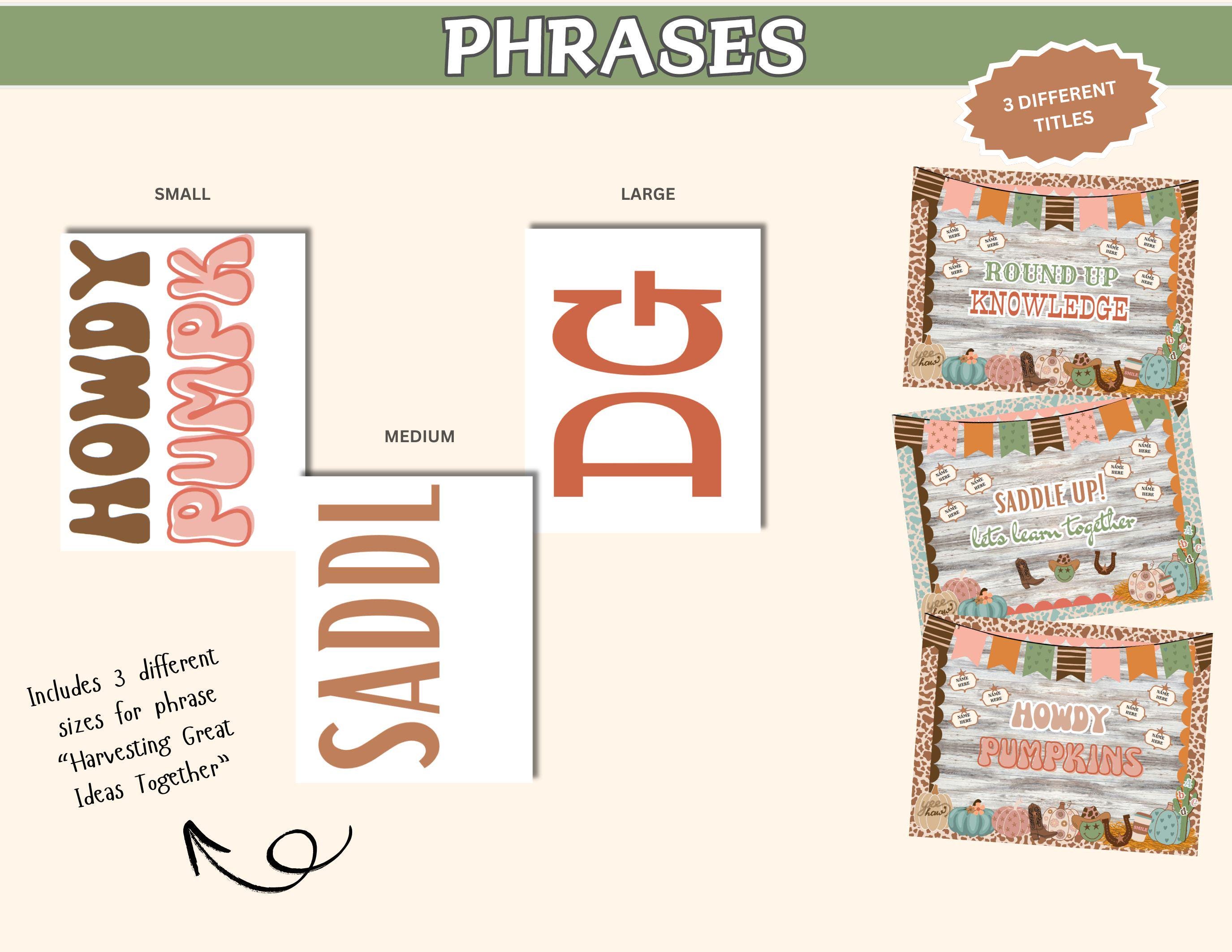 Cowboy Fall Bulletin Png, Western Classroom Decor, School Bulletin ...