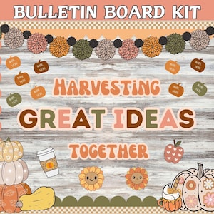 Harvesting Great Ideas Board | Fall Bulletin Board Kit | Pumpkin ...
