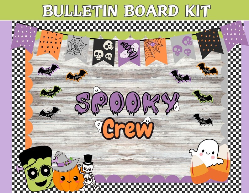 Halloween Bulletin Board Kit | Witches, Wizards Classroom Decor ...
