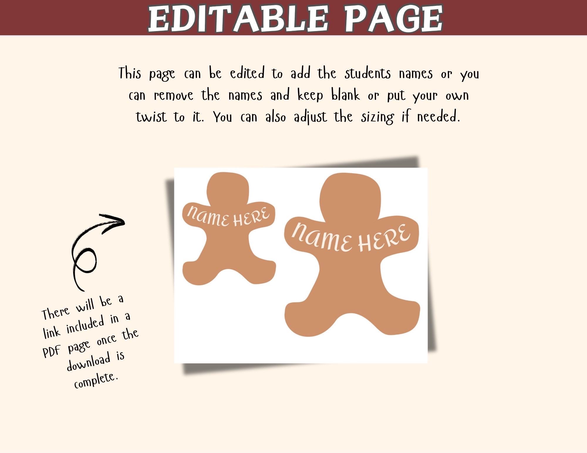 Christmas Gingerbread Classroom Bulletin Board Kit (digital Download ...