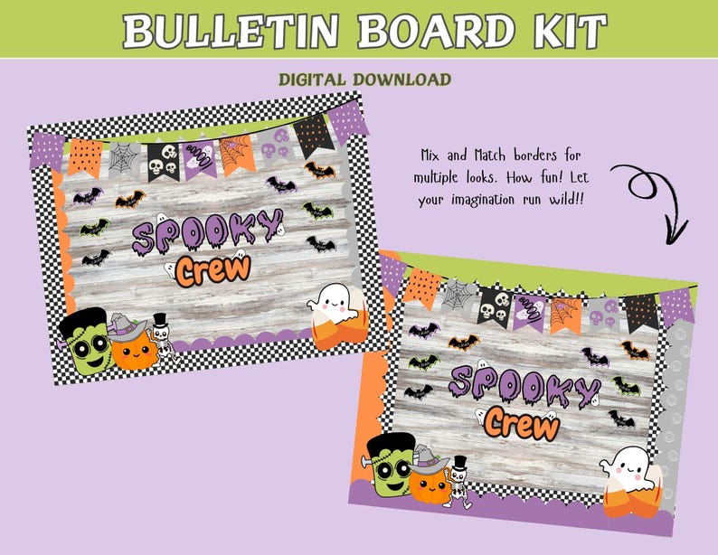 Halloween Bulletin Board Kit | Witches, Wizards Classroom Decor ...