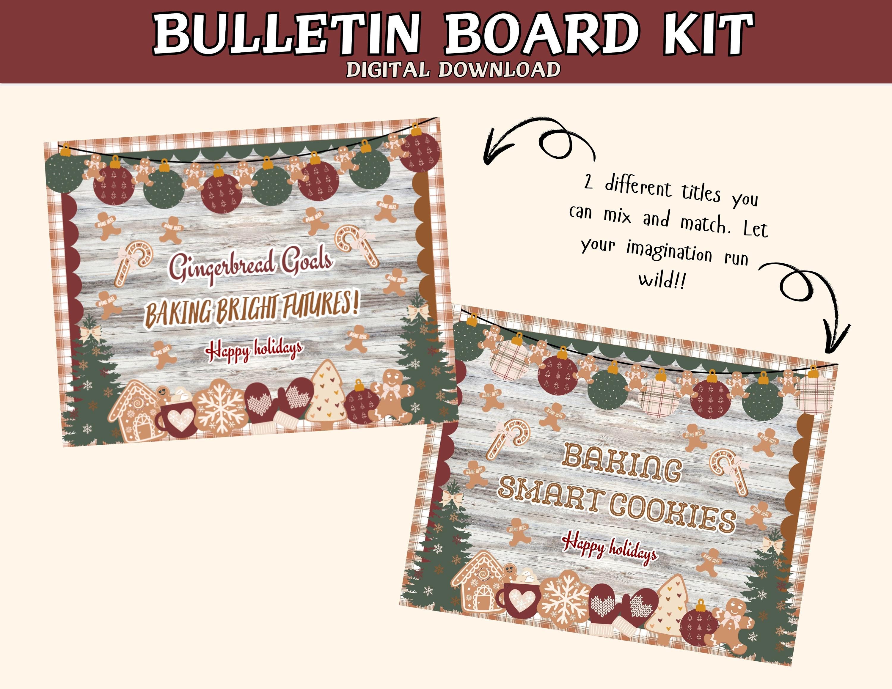 Christmas Gingerbread Classroom Bulletin Board Kit (digital Download ...