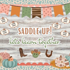 Cowboy Fall Bulletin Png, Western Classroom Decor, School Bulletin ...