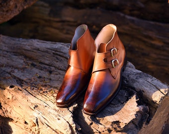 Brown Patina Boots - Etsy