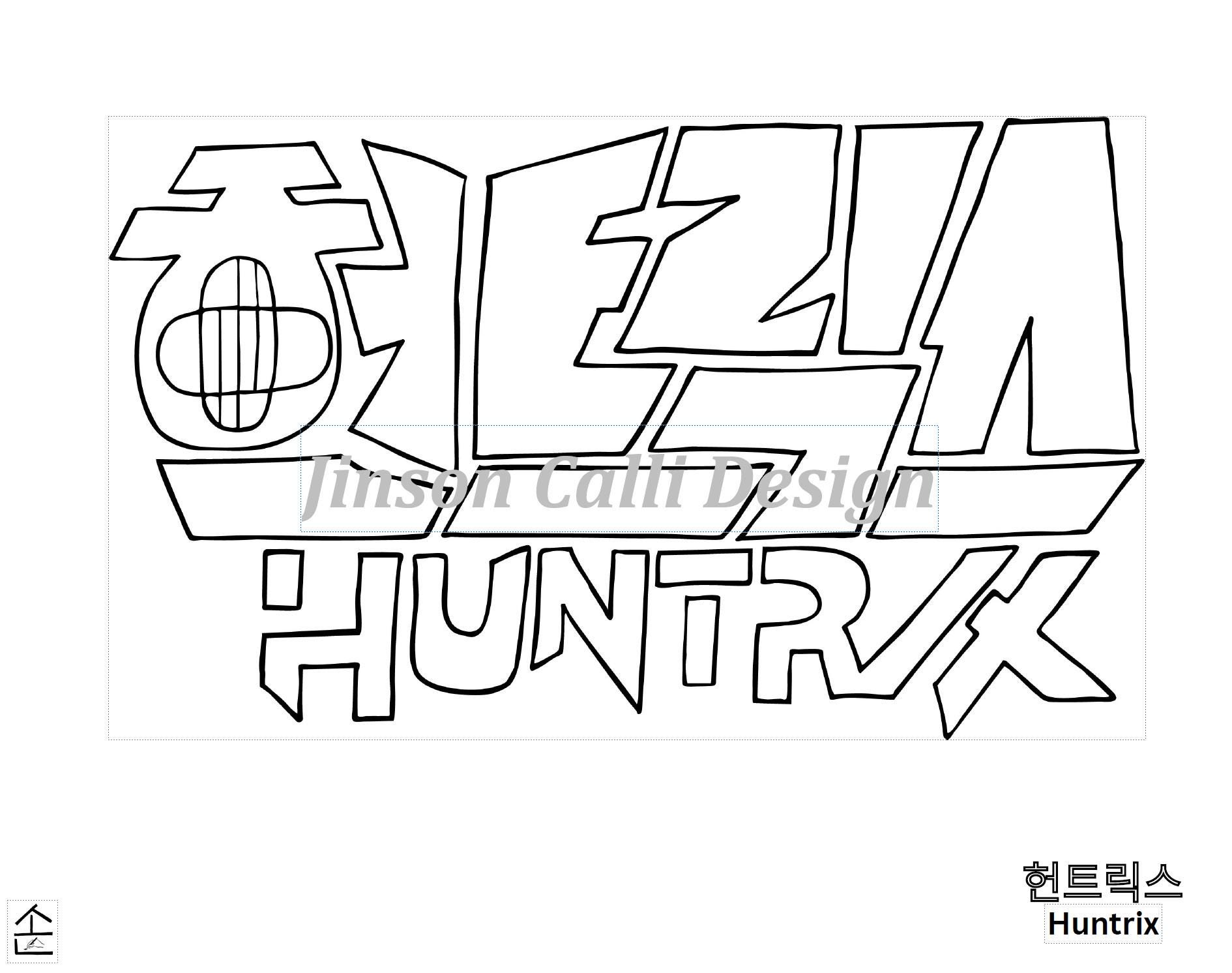 Kpop Demon Hunters, Coloring Pages, Coloring Printable, Hanguel ...
