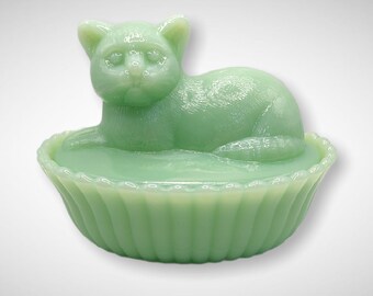 Glass Cat Candy Dish | Etsy