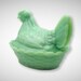 Jadeite Depression Style Glass Nesting Chicken Hen on Nest - Etsy