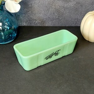 Jadeite Depression Style Glass Covered Butter Dish With Lid Vintage ...