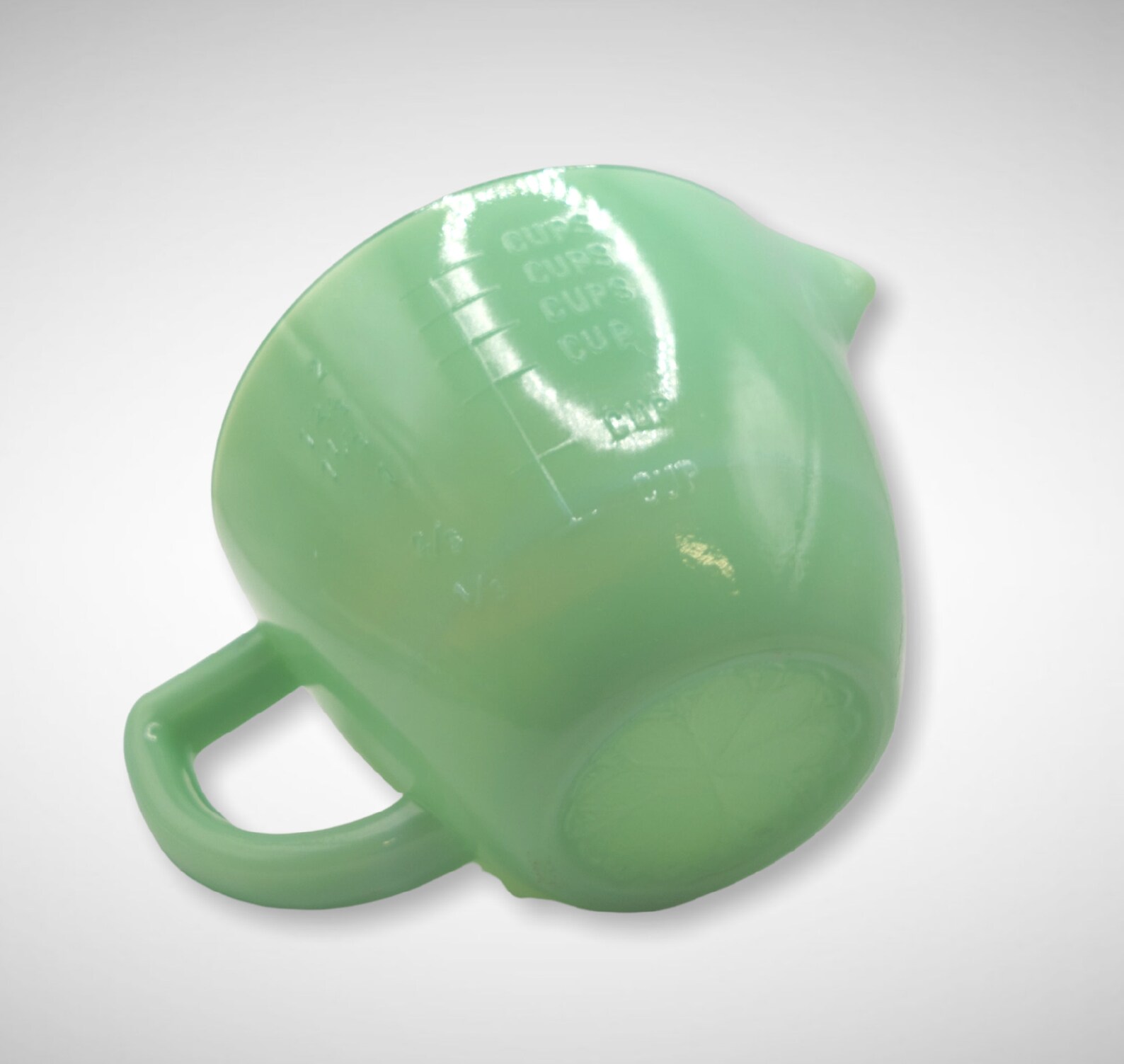 Jadeite Glass 2 Cup Measuring Cup & Mixing Bowl W/ Markers - Etsy