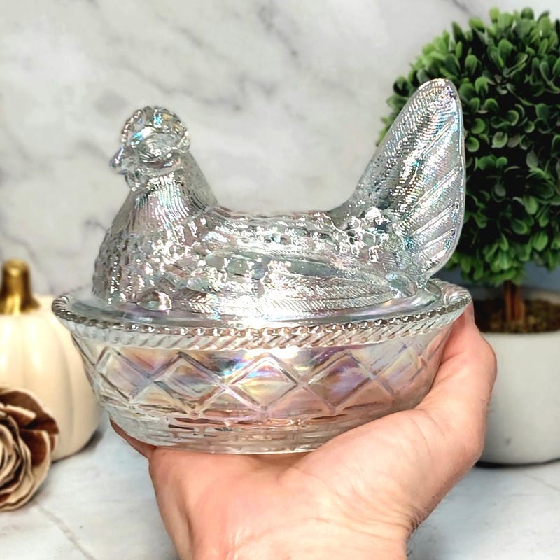 Vintage Candy Dish Clear - Etsy