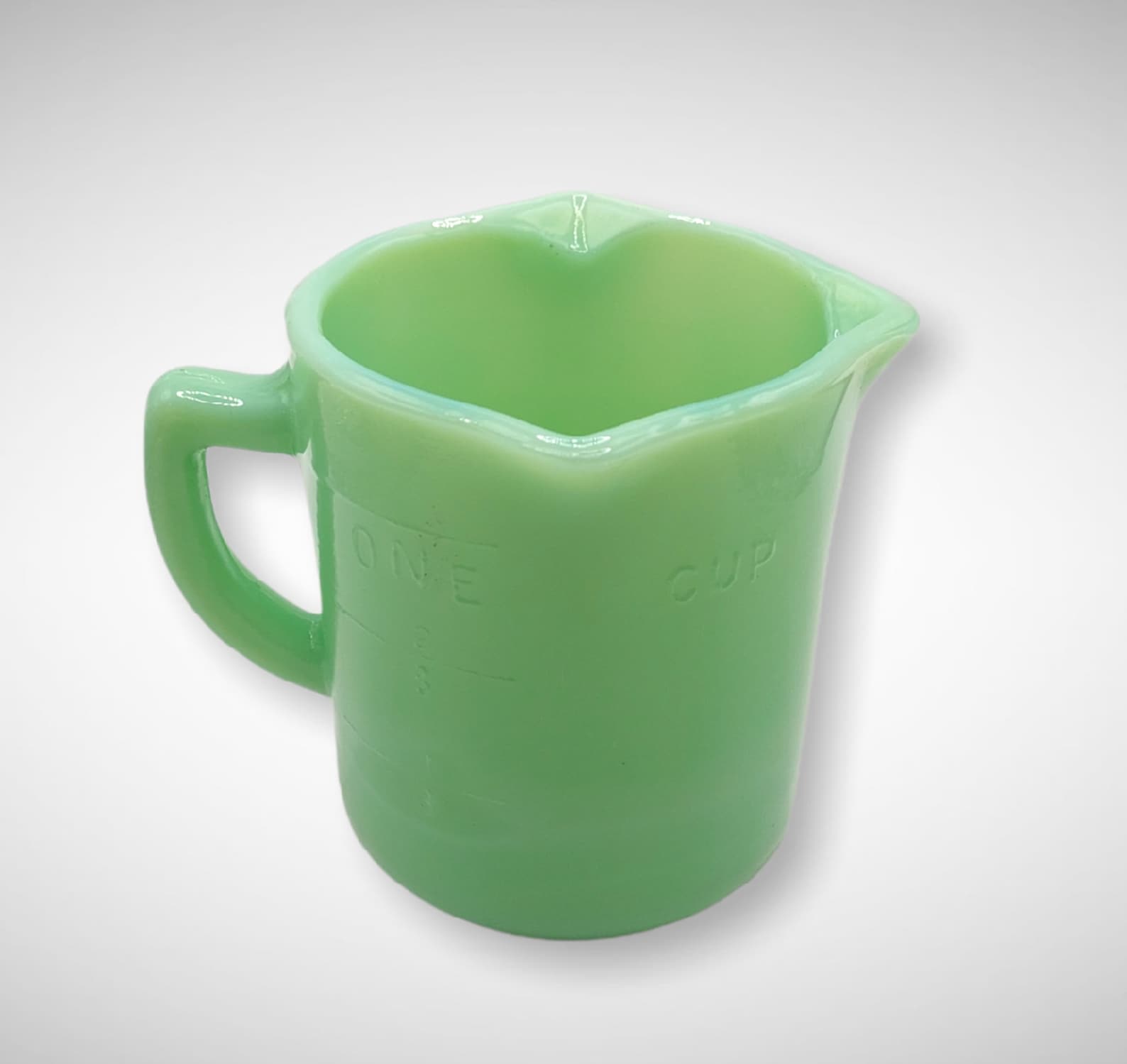 Jadeite Green Glass Measuring Cup W/ Markers Depression - Etsy
