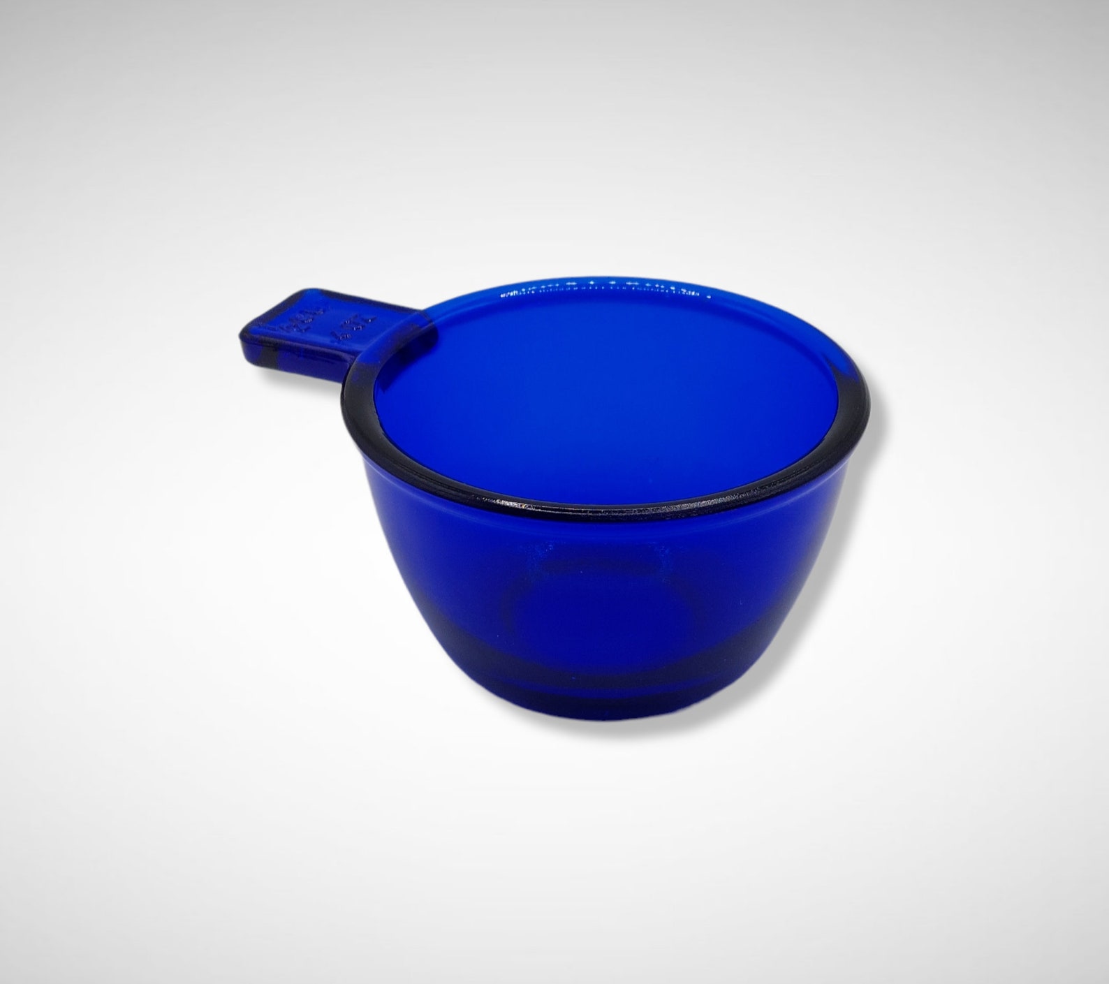 Cobalt Blue Glass 4 Piece Nesting Measuring Cup Set W/ Markers ...