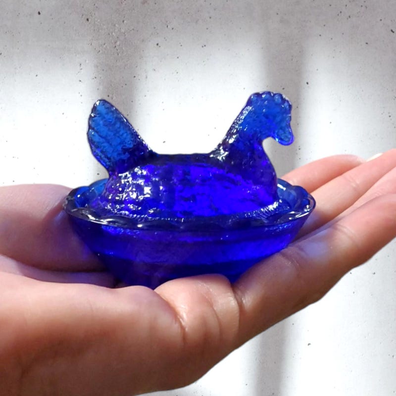 Vintage Blue Salt Cellar - Etsy