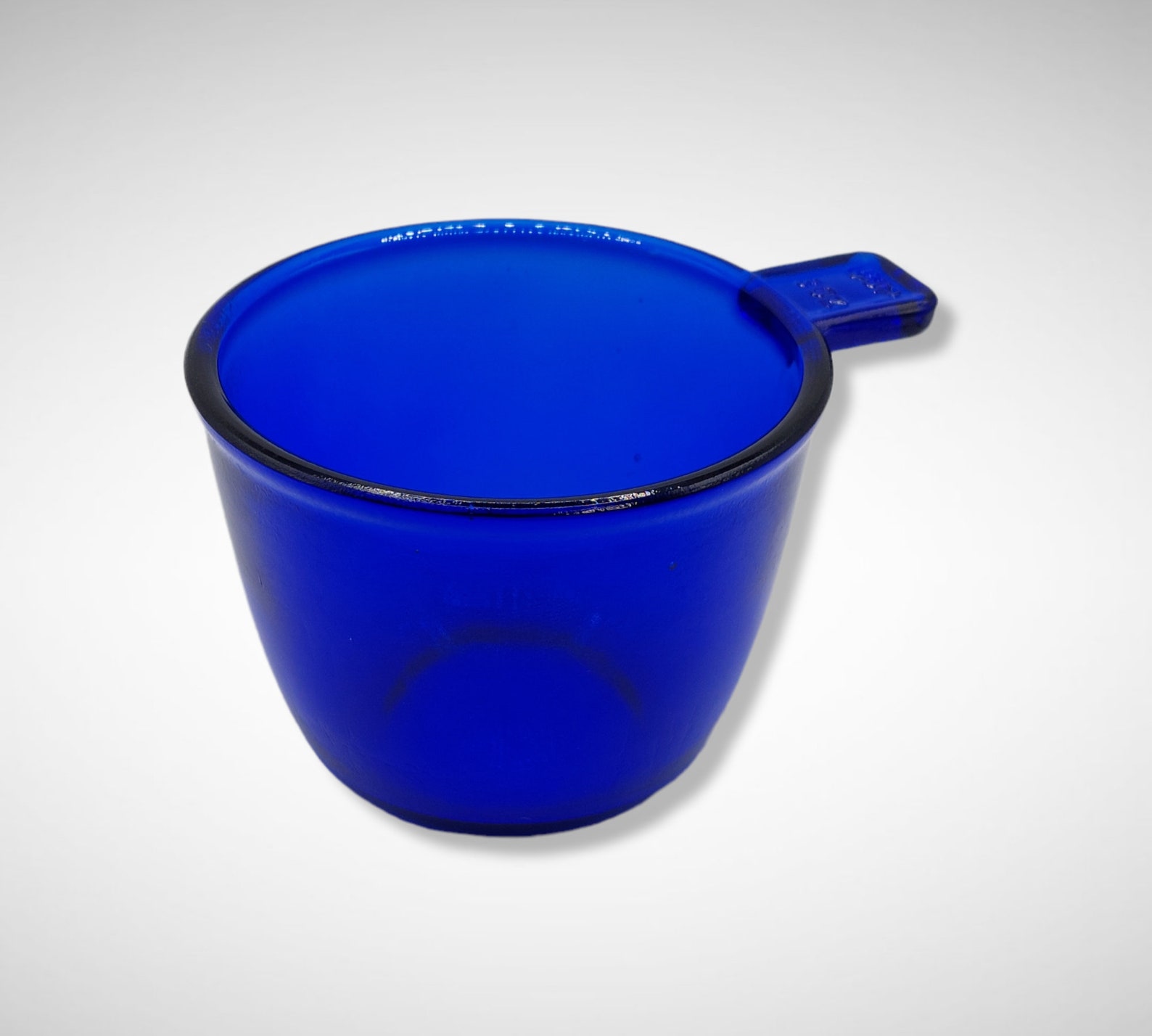 Cobalt Blue Glass 4 Piece Nesting Measuring Cup Set W/ Markers ...
