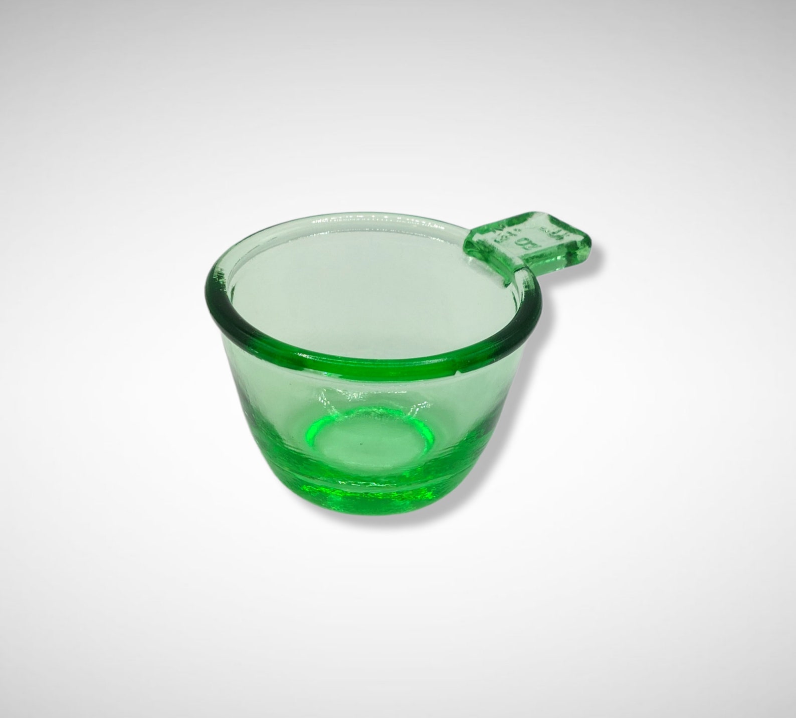 Green Depression Style Glass 4 PC Nesting Measuring Cup Set W/ - Etsy