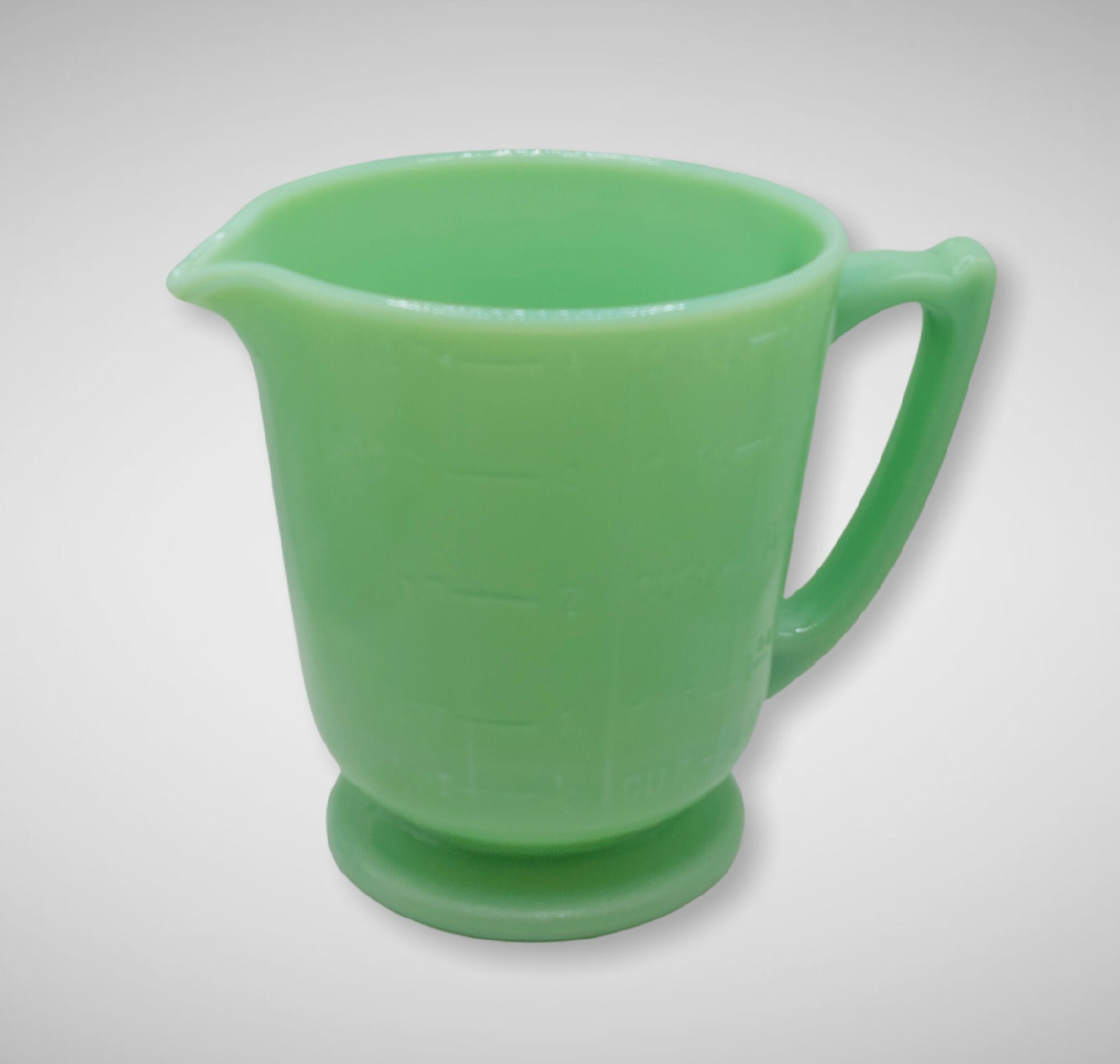 Jadeite Glass 4 Cup Measuring Cup Pitcher W/ Markers Large - Etsy