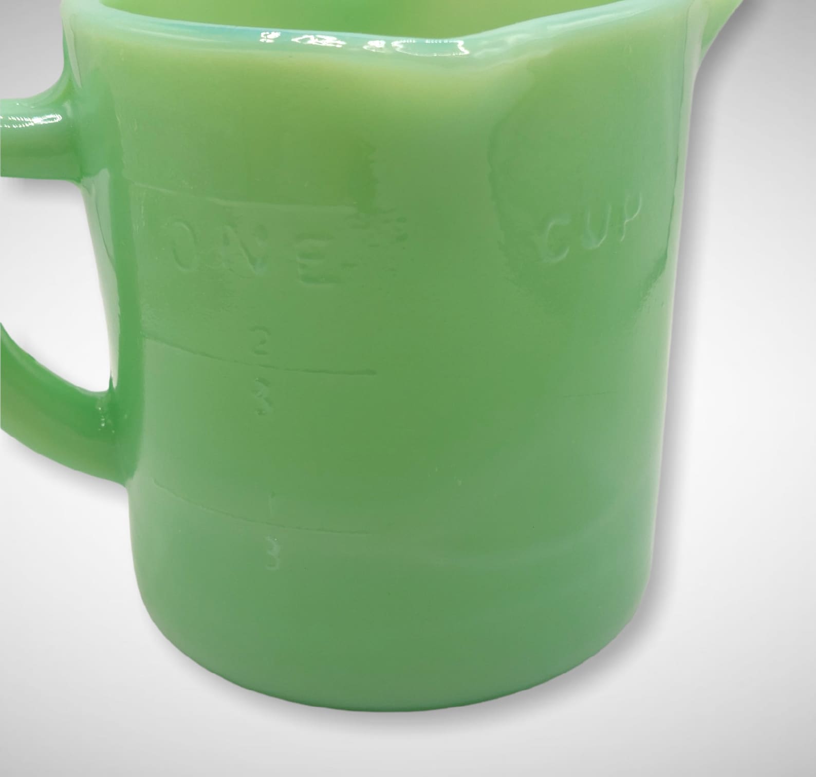 Jadeite Green Glass Measuring Cup W/ Markers Depression - Etsy