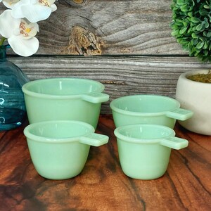 Green Jadeite Glass Measuring Cups, Vintage Farmhouse Kitchen Gift for ...